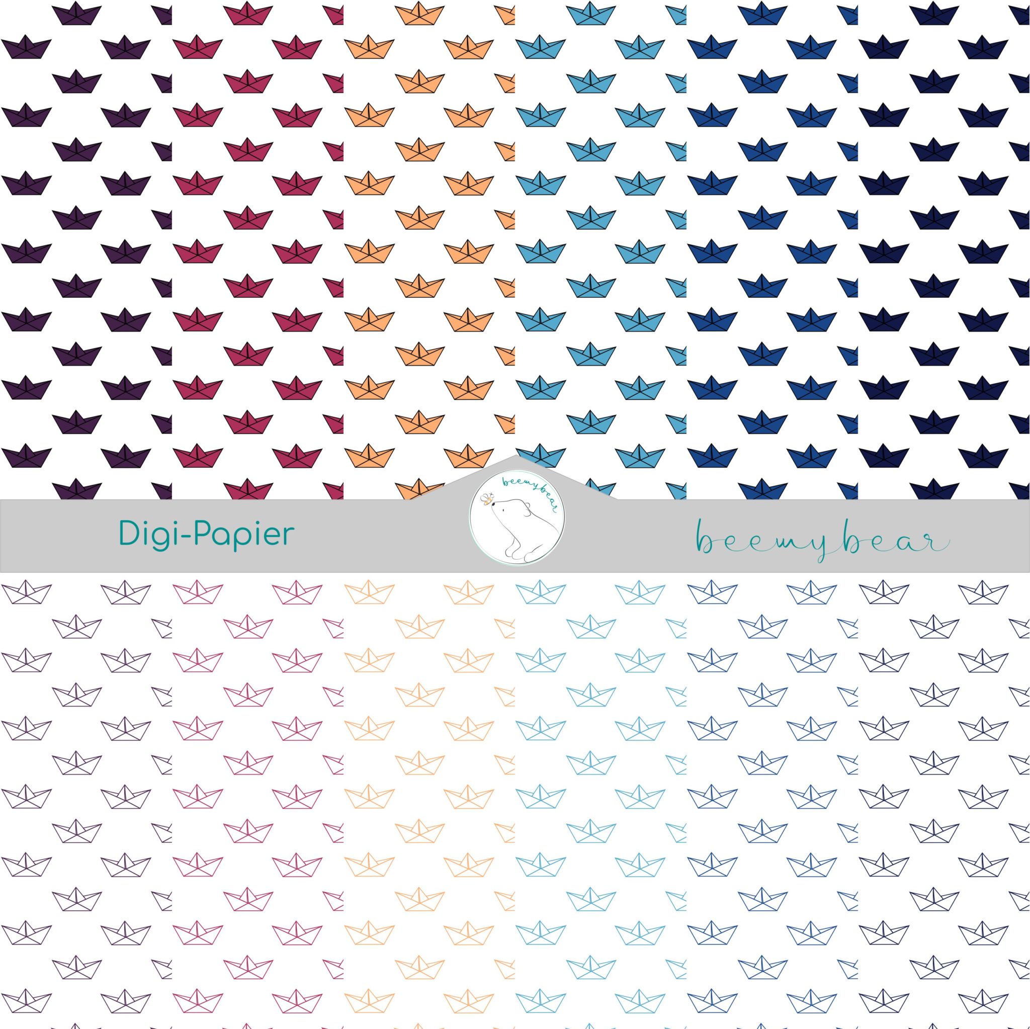 Digi-Papier PAPIERBOOT - VELVET - beemybear