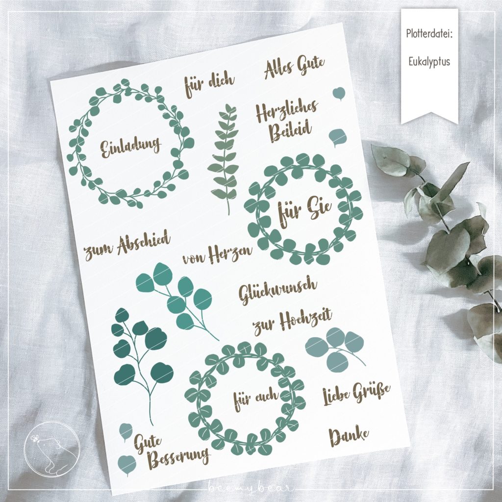 Plotterdatei EUKALYPTUS - beemybear