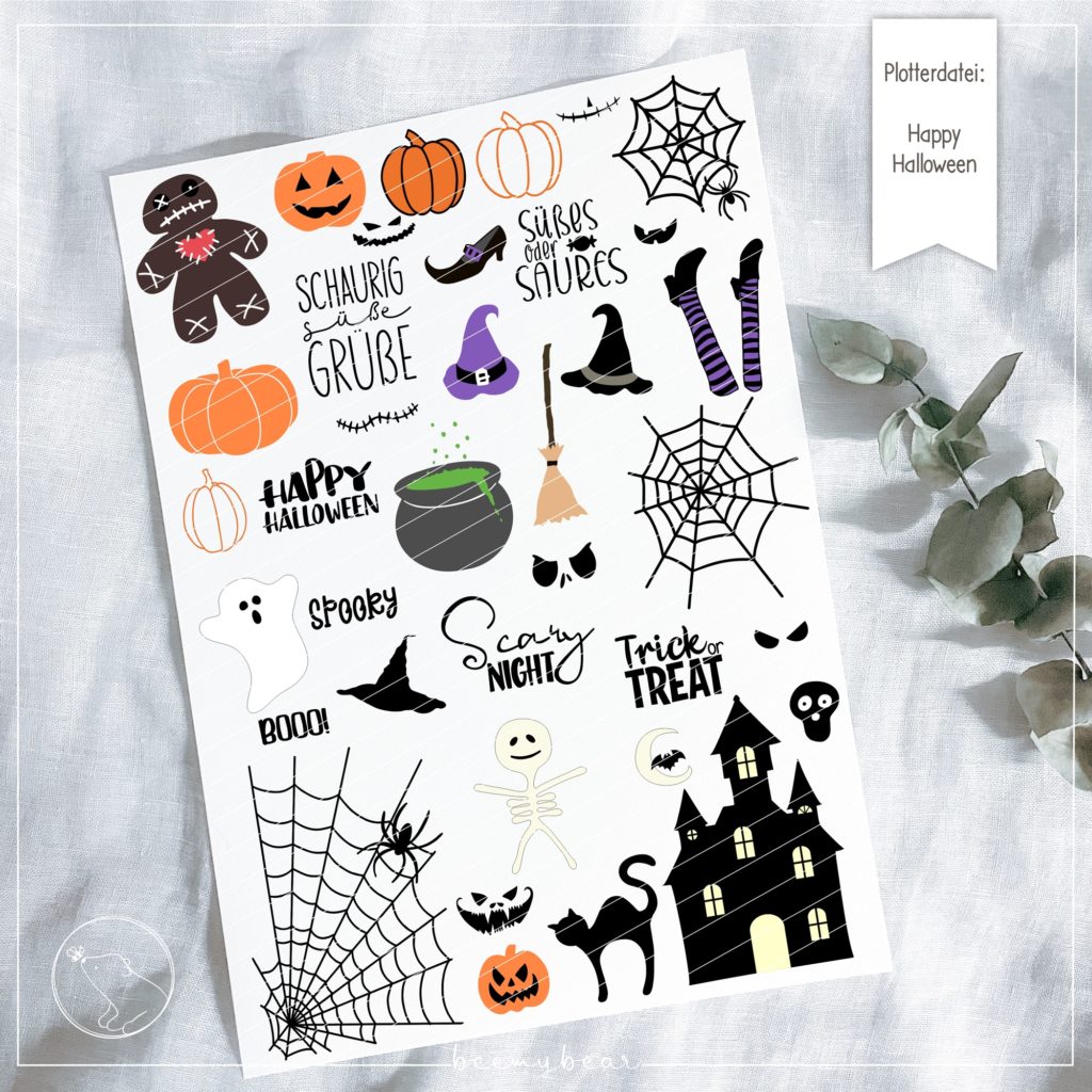Plotterdatei HAPPY HALLOWEEN - beemybear