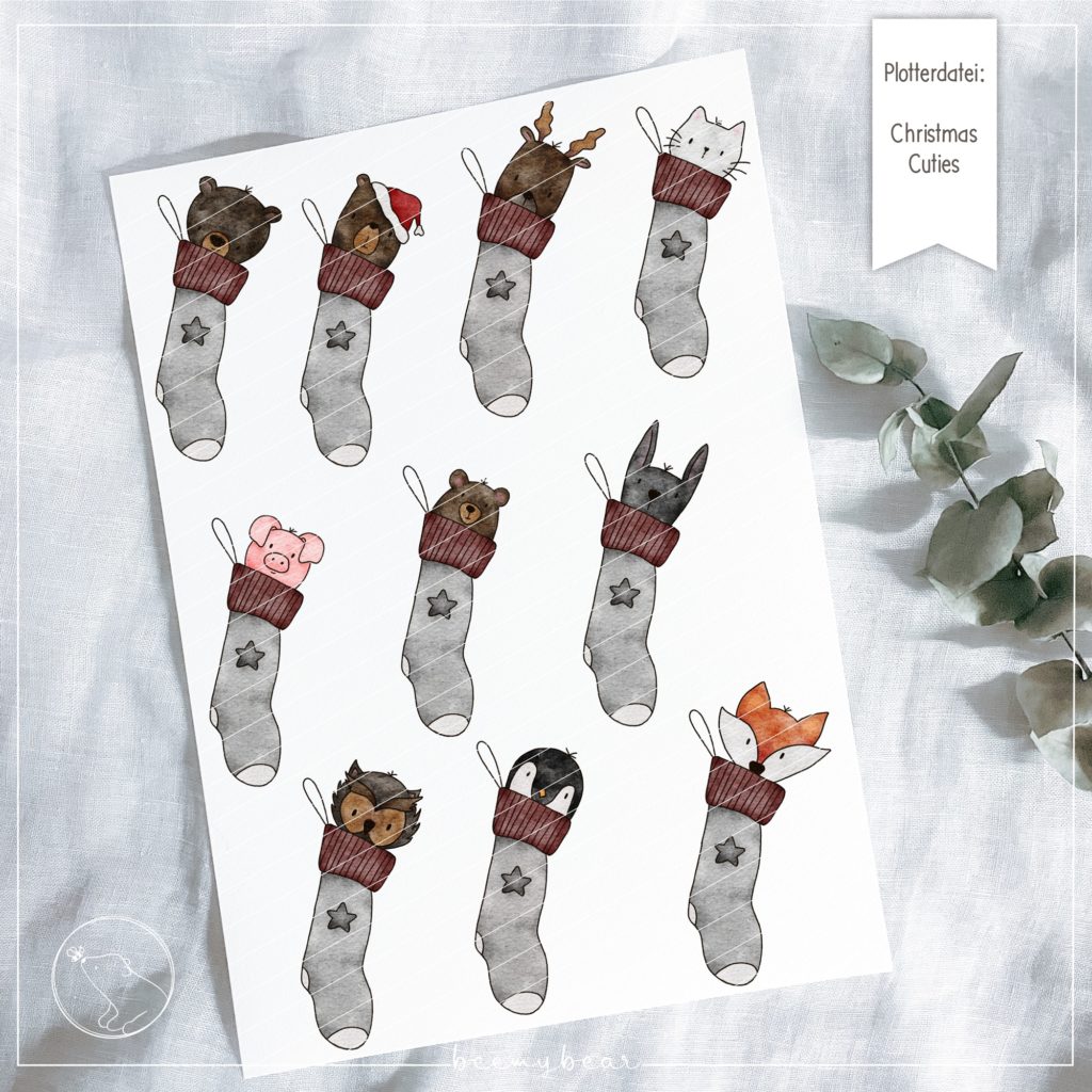 Plotterdatei CHRISTMAS CUTIES - beemybear