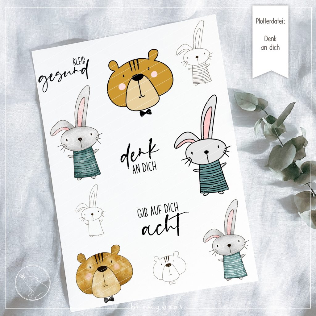 Plotterdatei DENK AN DICH - beemybear