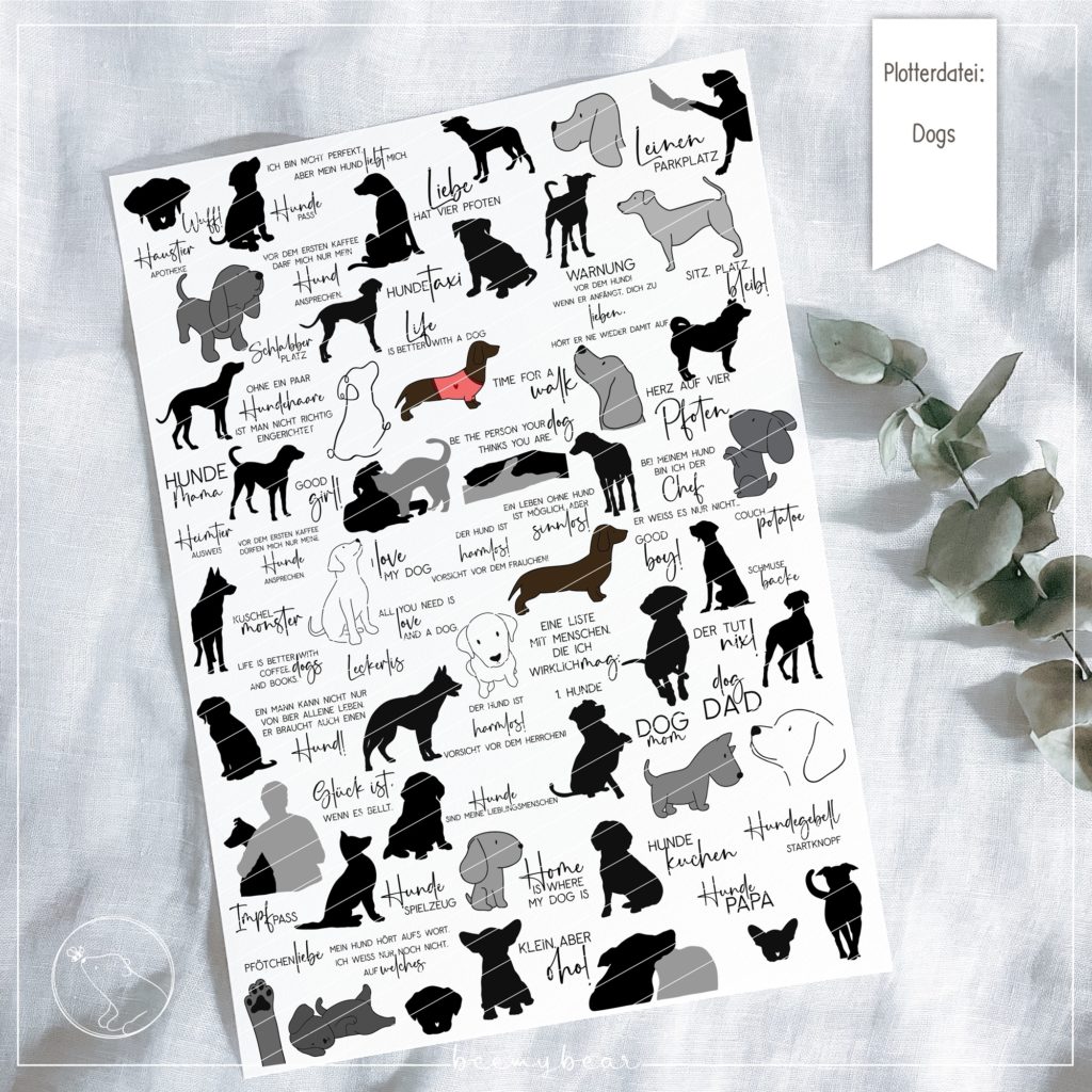 Plotterdatei DOGS - beemybear