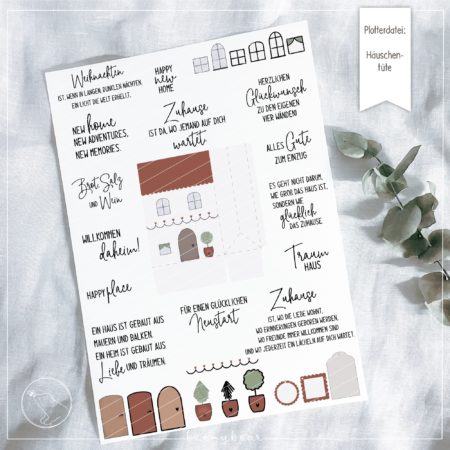 Plotterdatei HÄUSCHEN-TÜTE - beemybear