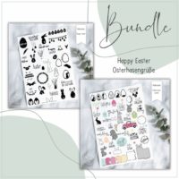 BUNDLE Plotterdatei OSTERHASENGRÜSSE - HAPPY EASTER - beemybear