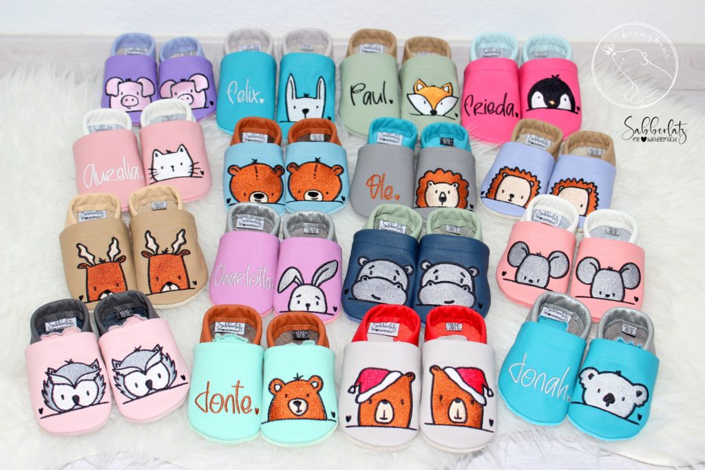 Stickdatei für Puschen - CUTIES - beemybear