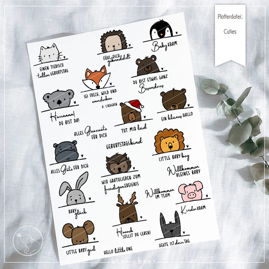 Plotterdatei CUTIES - beemybear