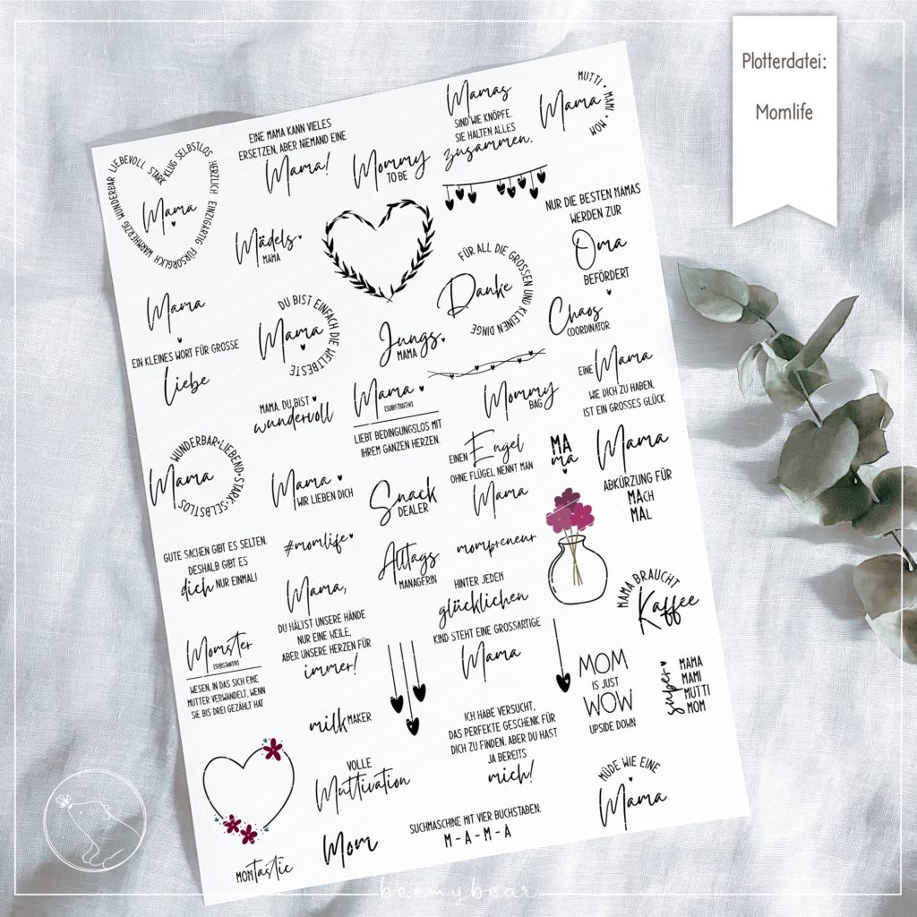 Plotterdatei MOMLIFE - beemybear