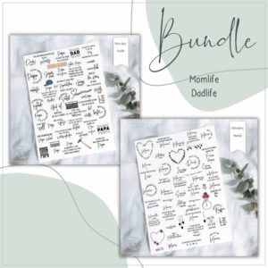 BUNDLE Plotterdatei MOMLIFE - DADLIFE - beemybear