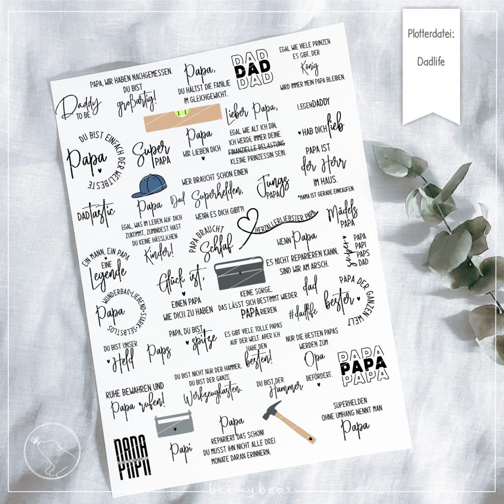Plotterdatei DADLIFE - beemybear