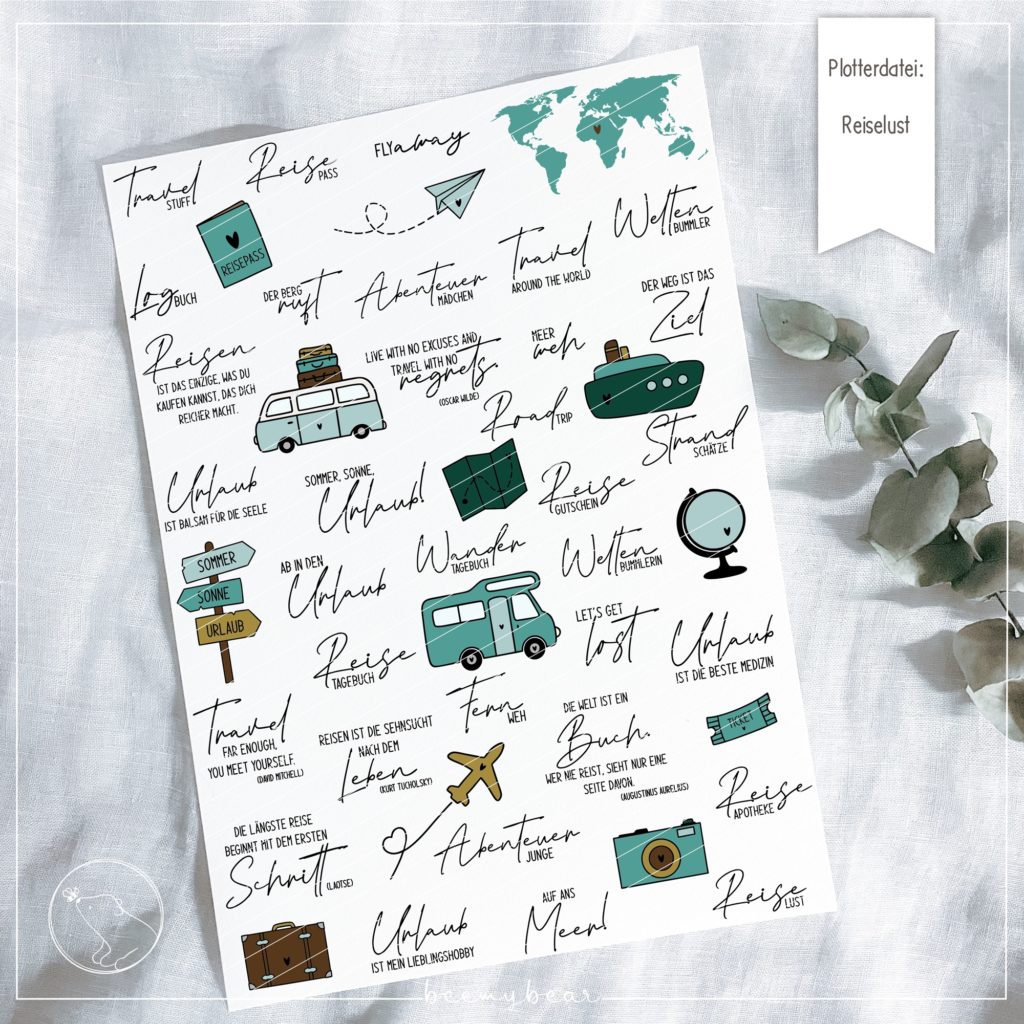 Plotterdatei REISELUST - beemybear