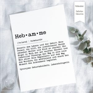 Plotterdatei DEFINITION HEBAMME - beemybear