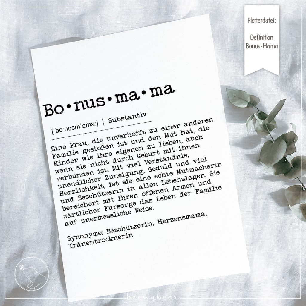 Plotterdatei DEFINITION OPA - beemybear