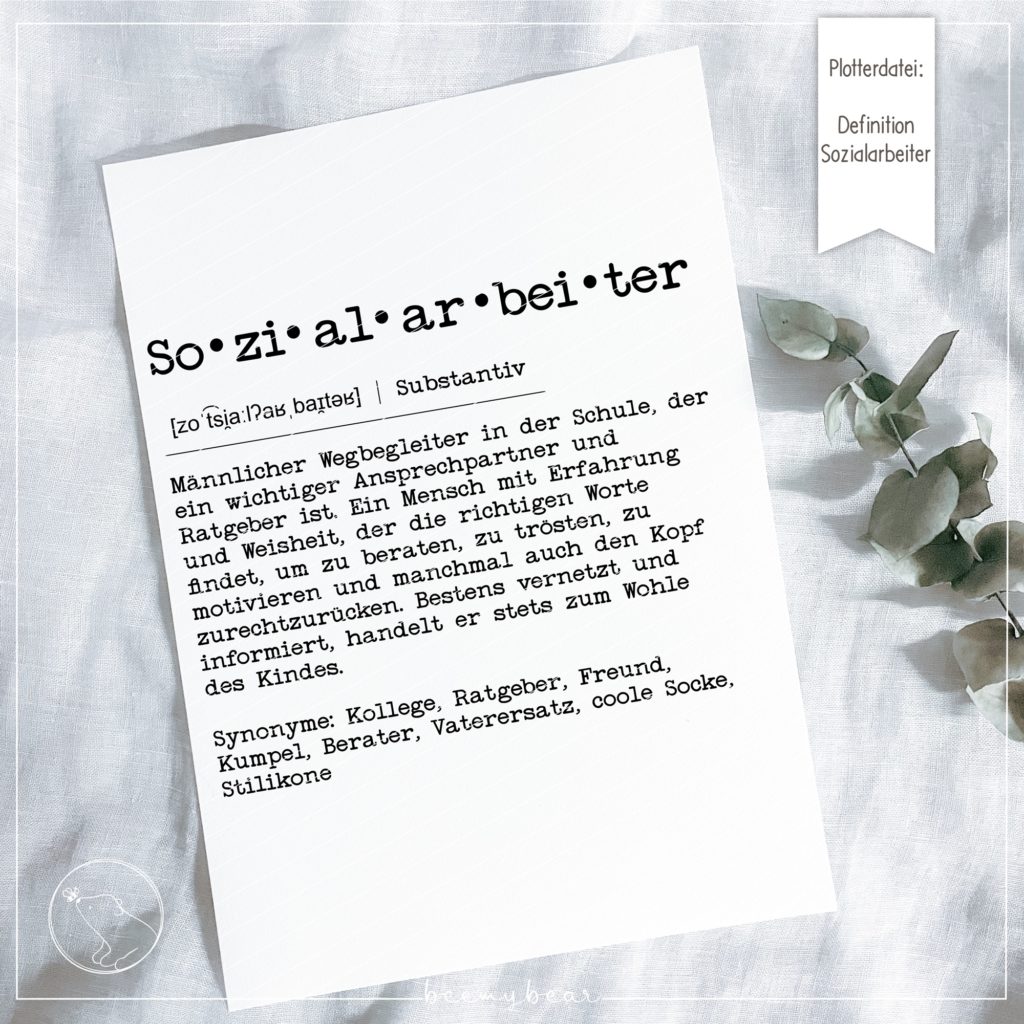 Plotterdatei LEHRER - beemybear