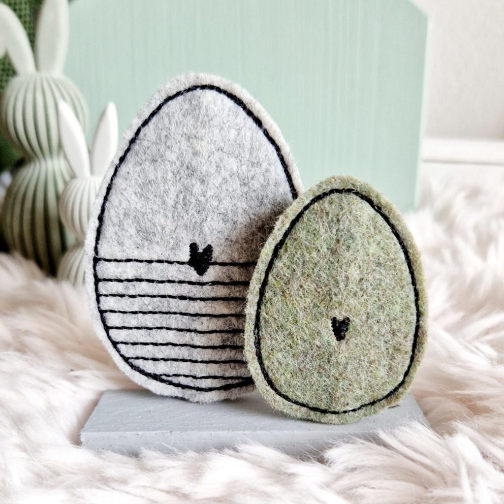 Stickdatei - EIERLEI Redwork, ITH-Stecker, ITH-Anhänger - beemybear